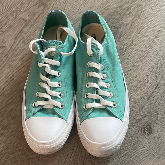 Converse | Shoes | Teal And White Converse All Stars | Poshmark